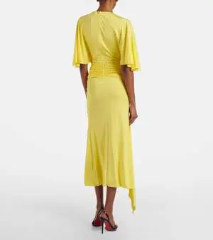 David Koma Floral-appliqué Jersey Cocktail Dress