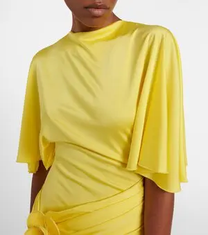 David Koma Floral-appliqué Jersey Cocktail Dress