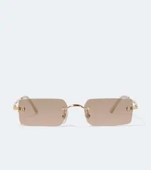 Cartier Signature C Rectangular Sunglasses - Gold