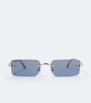 Cartier Rectangular Sunglasses - Silver