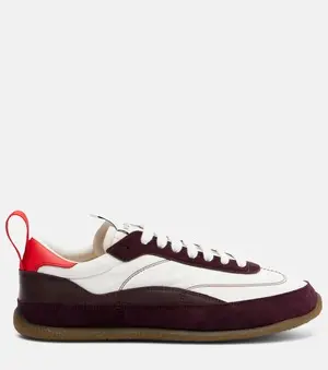 Alexander McQueen Suede-trimmed Leather Sneakers