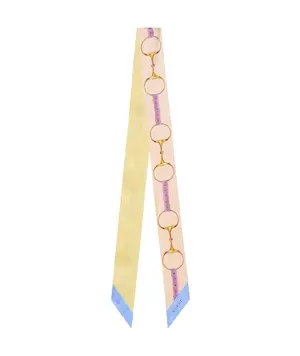 Gucci Gg Horsebit Silk Twill Scarf - Multicoloured