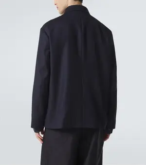 Giorgio Armani Chevron Wool And Cashmere-blend Jacket