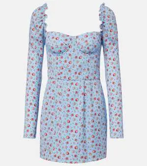Dolce & Gabbana Floral Silk-blend Minidress - Multicoloured