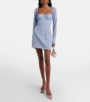 Dolce & Gabbana Floral Silk-blend Minidress - Multicoloured