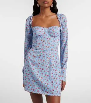 Dolce & Gabbana Floral Silk-blend Minidress - Multicoloured