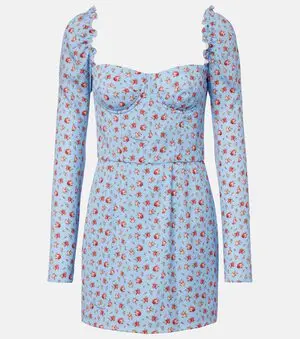 Dolce & Gabbana Floral Silk-blend Minidress - Multicoloured