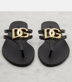 Dolce & Gabbana Thong Sandals - Black