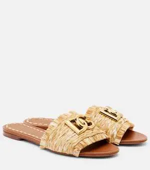 Dolce & Gabbana Dg Raffia-effect Slides