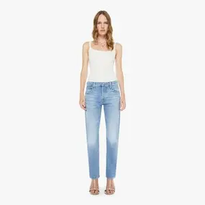 MOTHER The Mid Rise Hiker Hover Jeans - Light Blue
