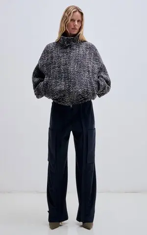 DARKPARK Adriana Wool-blend Cargo Pants - Navy