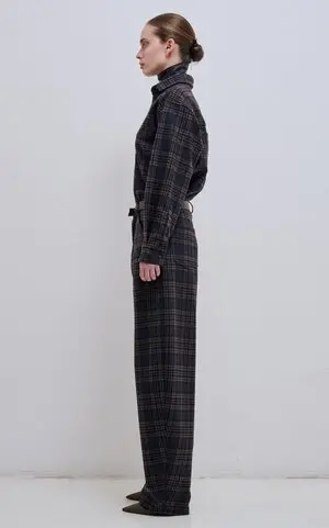 DARKPARK Khris Tartan Barrel-leg Pants