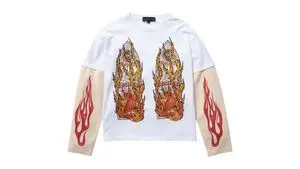 WHO DECIDES WAR BY EV BRAVADO Flame Glass Double Jersey