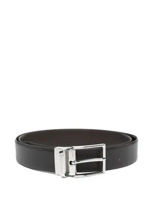 Emporio Armani Leather Tongue Belt - Brown