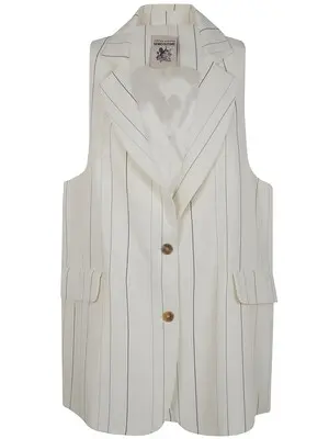 SEMICOUTURE Suit Gilet - White