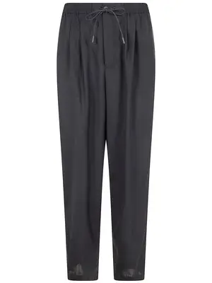 PT TORINO Wide Leg Trousers In Virgin Wool - Black