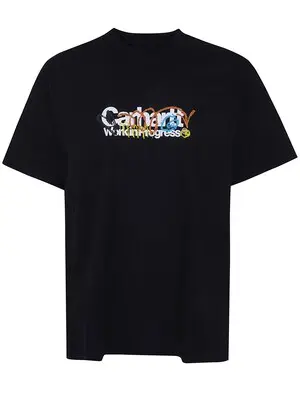 Carhartt Work In Progress Short Sleeves "primary" Organic Cotton T-shirt - Black