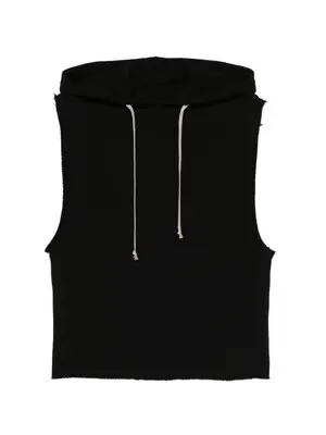Rick Owens Hooded Cotton Sweatshirt - Black