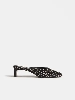 REFORMATION Reformation Inez Heeled Mule Black