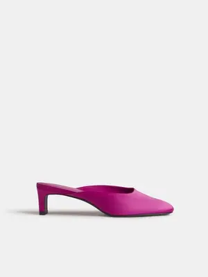REFORMATION Inez Heeled Mule - Pink