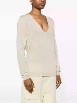 Rick Owens V-neck Long Sleeve Sweater