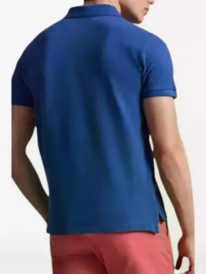 Polo Ralph Lauren Short-sleeve Logo-embroidered Polo Shirt - Blue