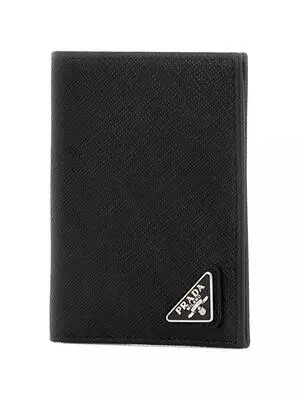 Prada Logo-plaque Leather Wallet