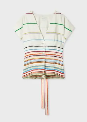 Paul Smith Painted Signature Stripe Short Sleeve Top