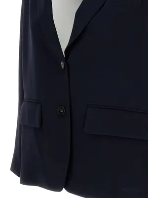Alberto Biani Single-breasted Blazer Jacket - Blue