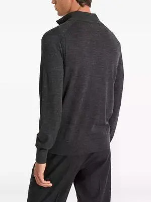 Pringle Of Scotland Quarter-zip Wool Sweater - Grey