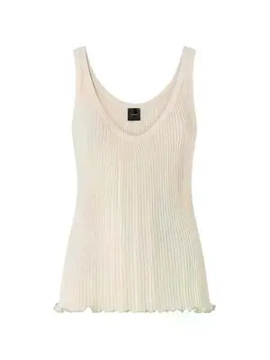 Pinko Ribbed Tank Top Neutrals