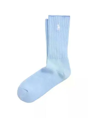 Polo Ralph Lauren Polo Pony-embroidered Ribbed Socks - Blue