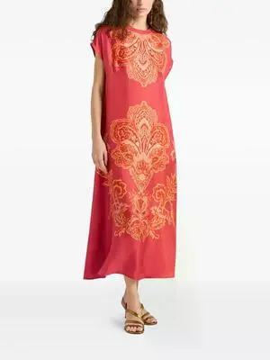 Momoni Printed Kimono Sleeve Dress