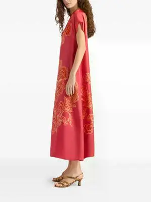 Momoni Printed Kimono Sleeve Dress