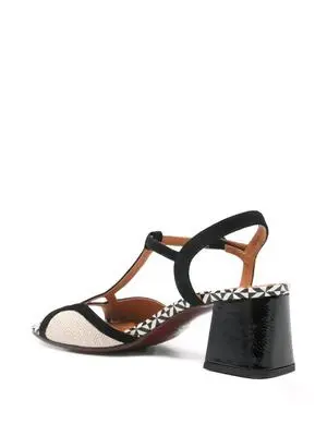Chie Mihara Patterned T-strap Sandals