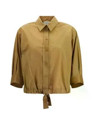 FORTE_FORTE Drawstring Half-sleeve Shirt