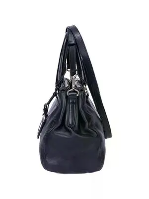 Prada Double Zip Leather Tote Bag