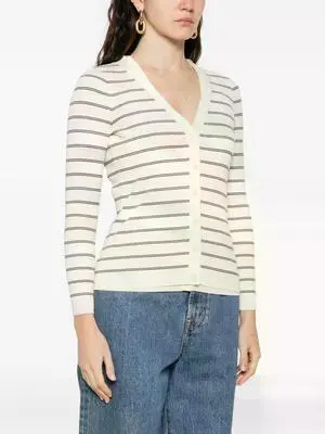Sandro Striped V-neck Cardigan