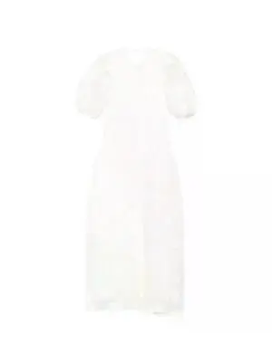 Cecilie Bahnsen Lola Organza Dress - White
