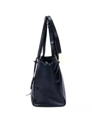 Prada Glace Twin Pocket Leather Tote Bag