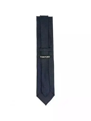 TOM FORD Textured Silk Neck Tie - Blue
