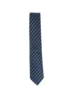 Giorgio Armani Striped Neck Tie - Blue