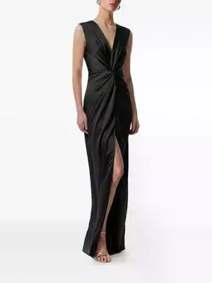 FRAMBOISE Twisted V-neck Dress