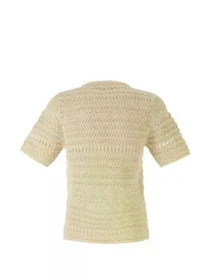 Fabiana Filippi Crochet Design Short Sleeve Sweater