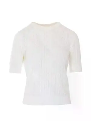 LISA YANG Crew-neck Short-sleeve Sweater