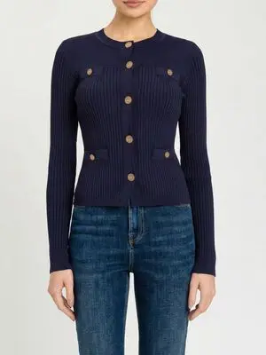 TWINSET Viscose Blend Ribbed Cardigan