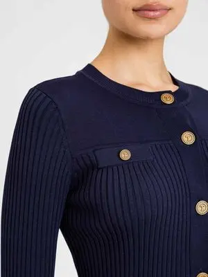 TWINSET Viscose Blend Ribbed Cardigan