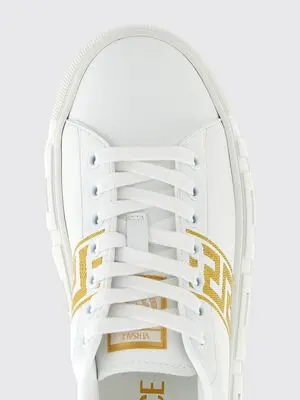 Versace La Greca Leather Platform Sneakers