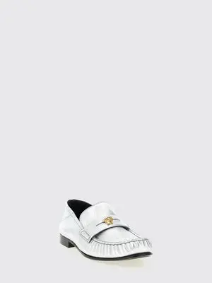 Versace La Medusa Laminated Leather Loafers