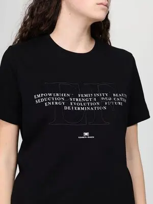 Elisabetta Franchi Graphic T-shirt - Black